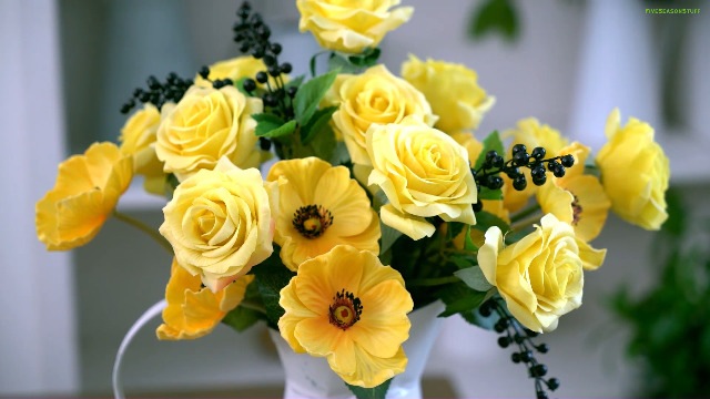 Watch Real Touch Silk Yellow Artificial Roses on Amazon Live