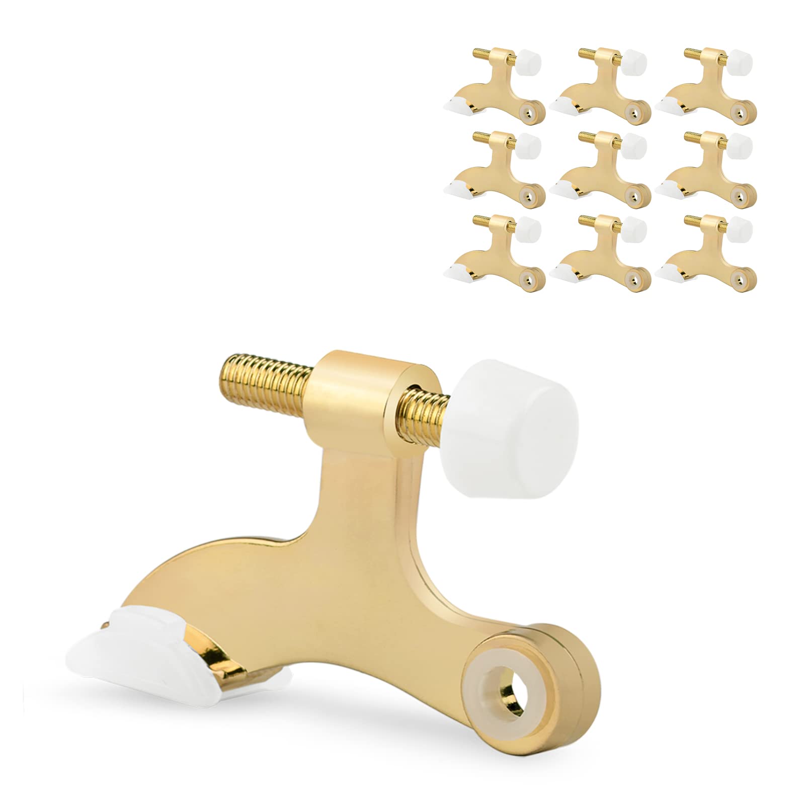 Snapklik.com : KOVOSCH 10 Pack Hinge Pin Door Stopper Bright Brass ...