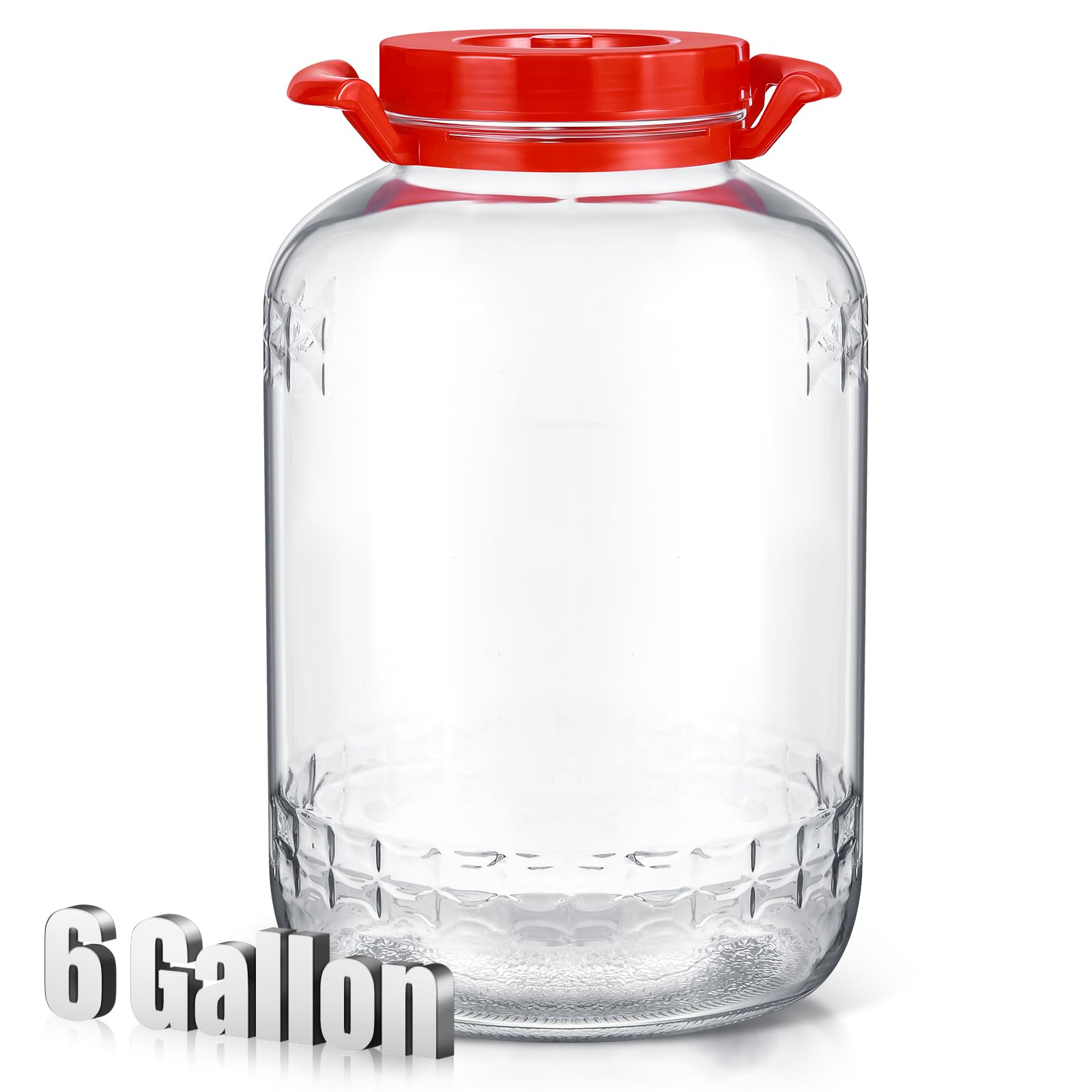 Amazon.com: Blushtier 6 Gallon Glass Jar with Lid and Handle, Wide ...