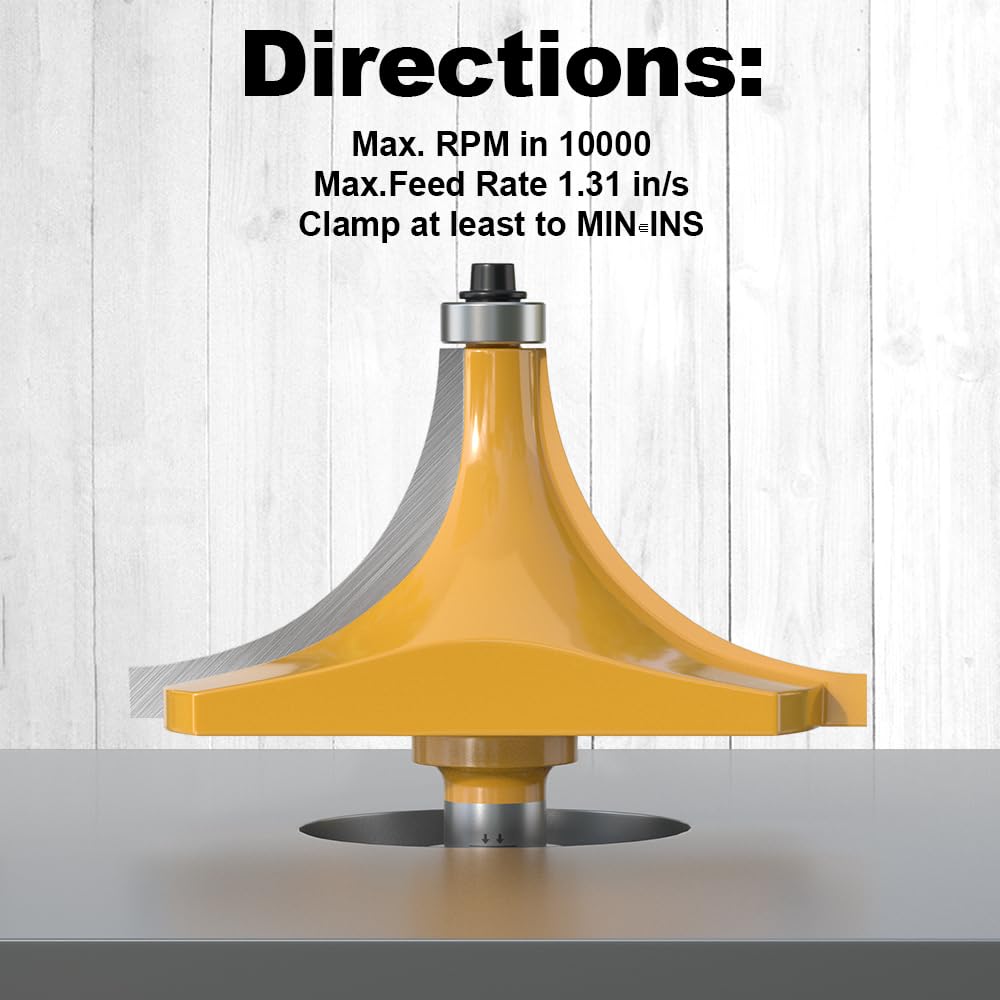 Snapklik.com : FivePears 1-1/2 Radius Roundover Router Bit 1/2 Inch Shank