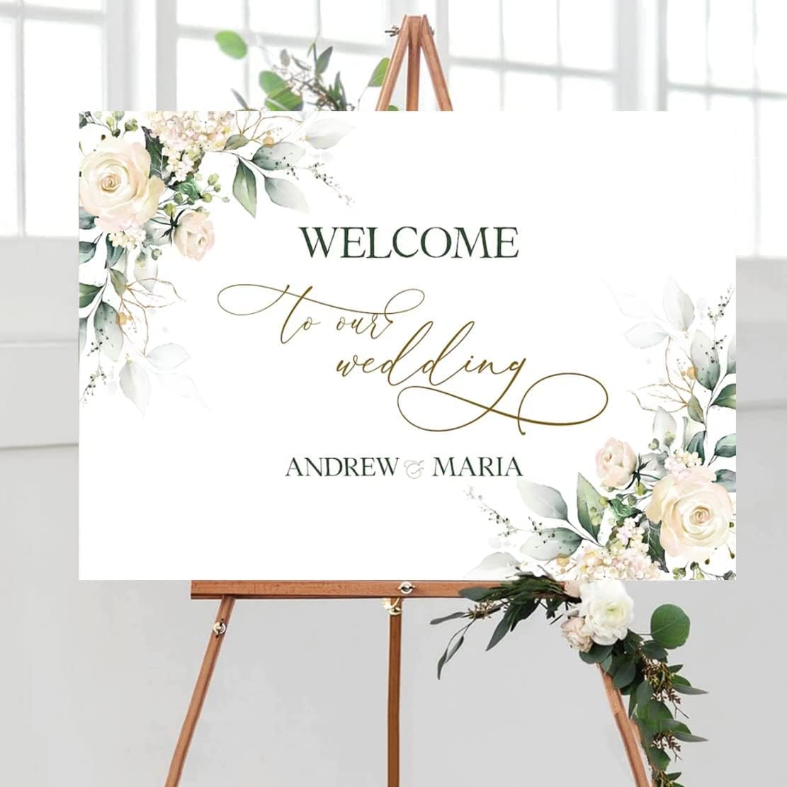 Amazon.com: Personalized Wedding Welcome Sign, Welcome To Our Wedding ...