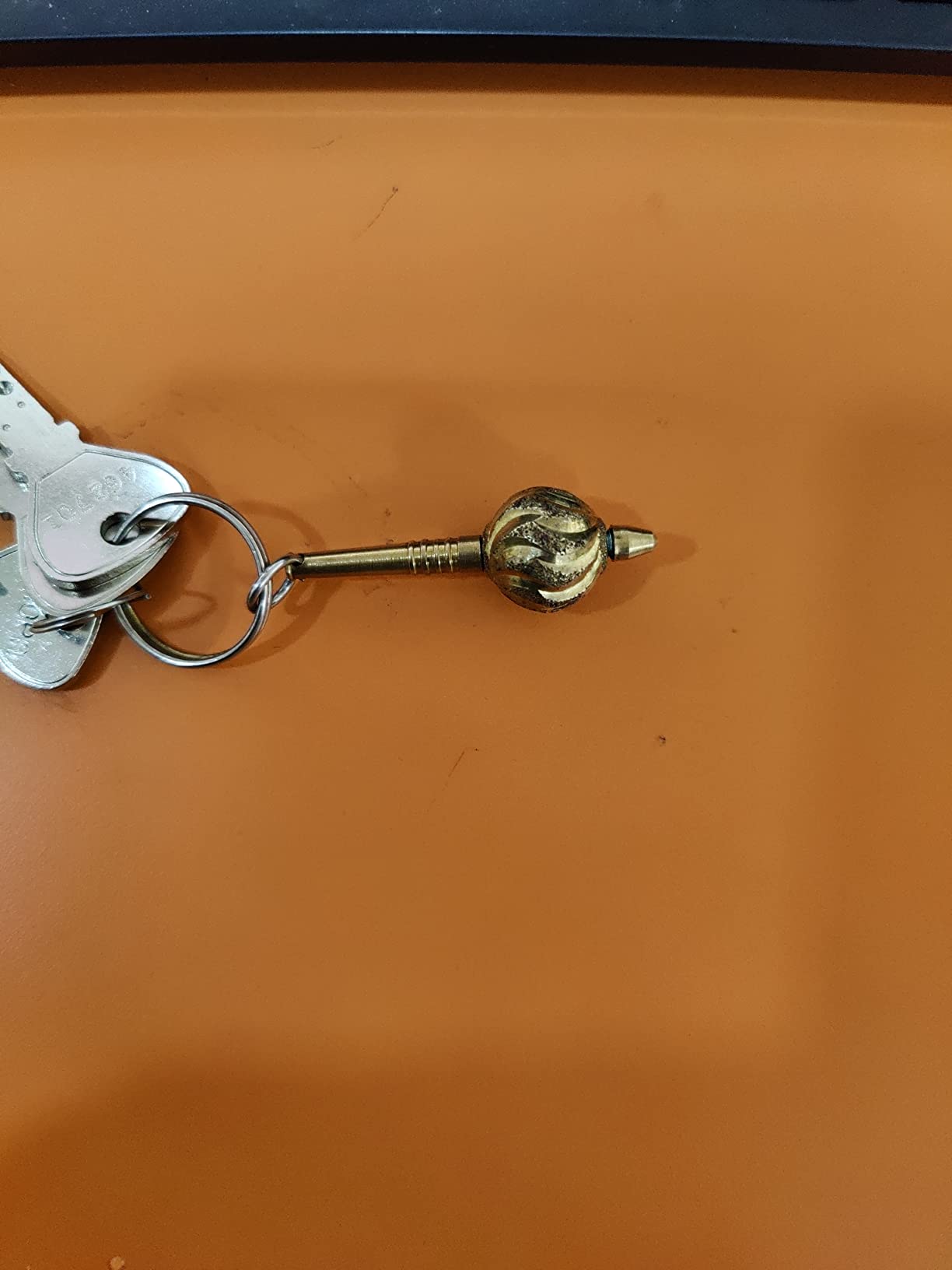 HC-Brass Made Hanuman ji Gada Key Ring/Bajrangbali Gada Key Ring Made ...