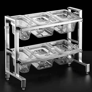 Amazon.com: Acrylic Jam Rack, Stainless Steel Storage Rack, Telescopic ...