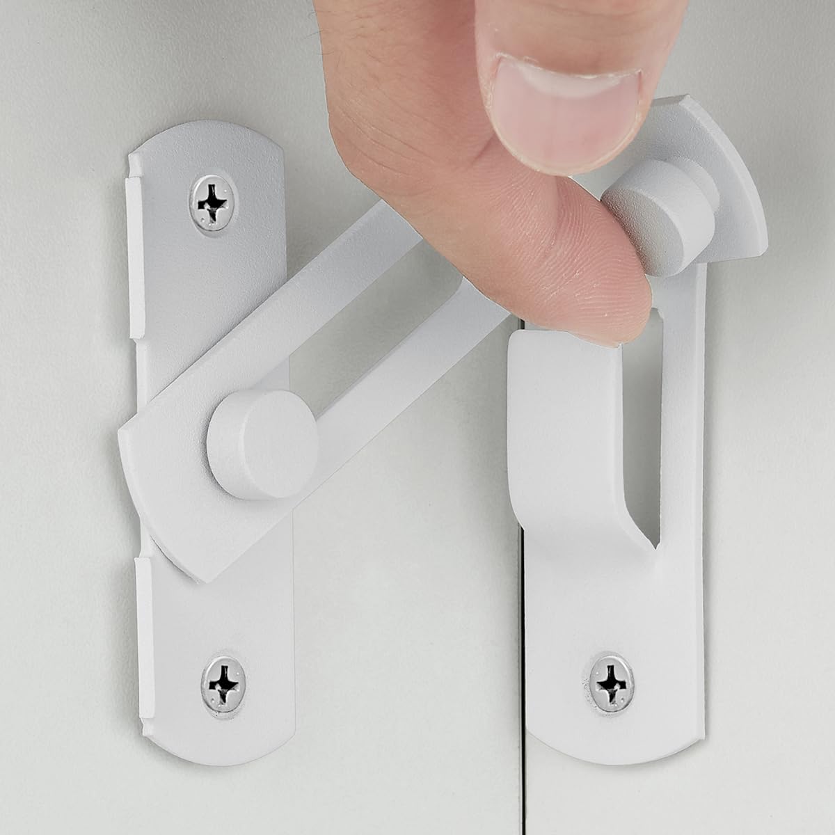 Amazon.com: INIRET 4 Packs Flip Door Sliding Latches，Matte White 90 ...