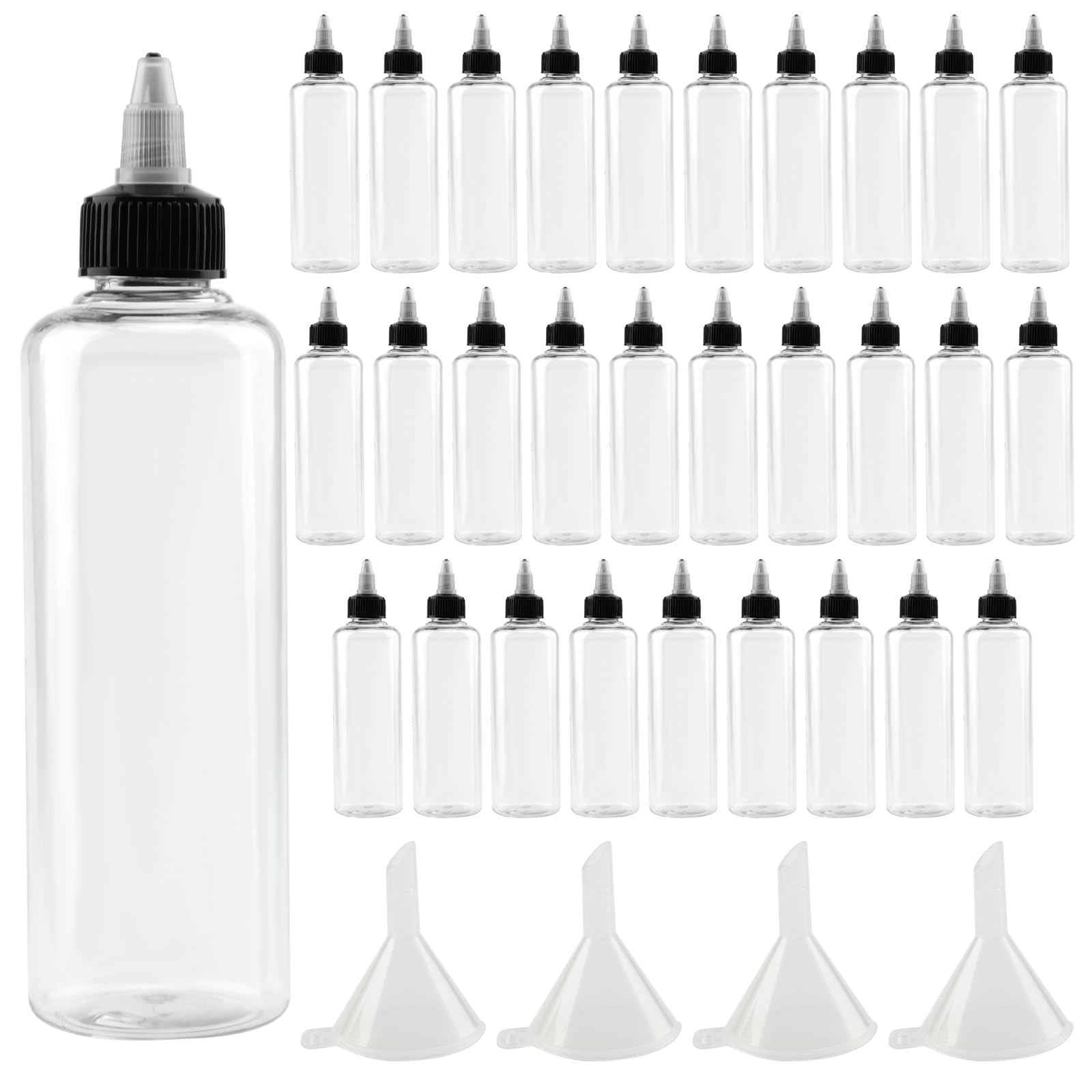 Amazon.com: MAHIONG 30 PCS 8 oz Plastic Squeeze Bottles, Round ...