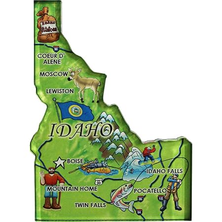 Amazon.com: Idaho Jumbo State Magnet by Classic Magnets, Collectible ...