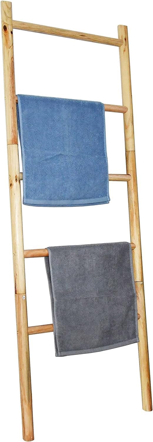 Amazon.com: HOOBRO Towel-Rack, Wall-Leaning Blanket Ladder, 5-Tier ...