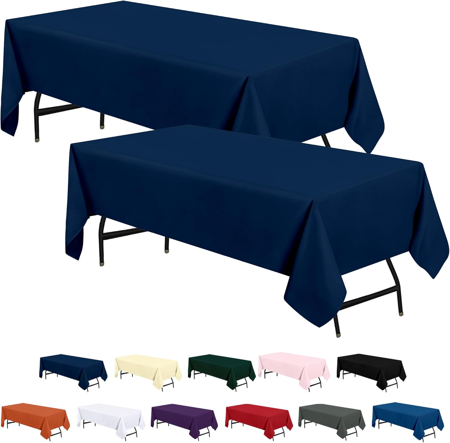Amazon.com: Utopia Kitchen 2 Pack 6 Foot Rectangle Table Cloth [90x132 ...