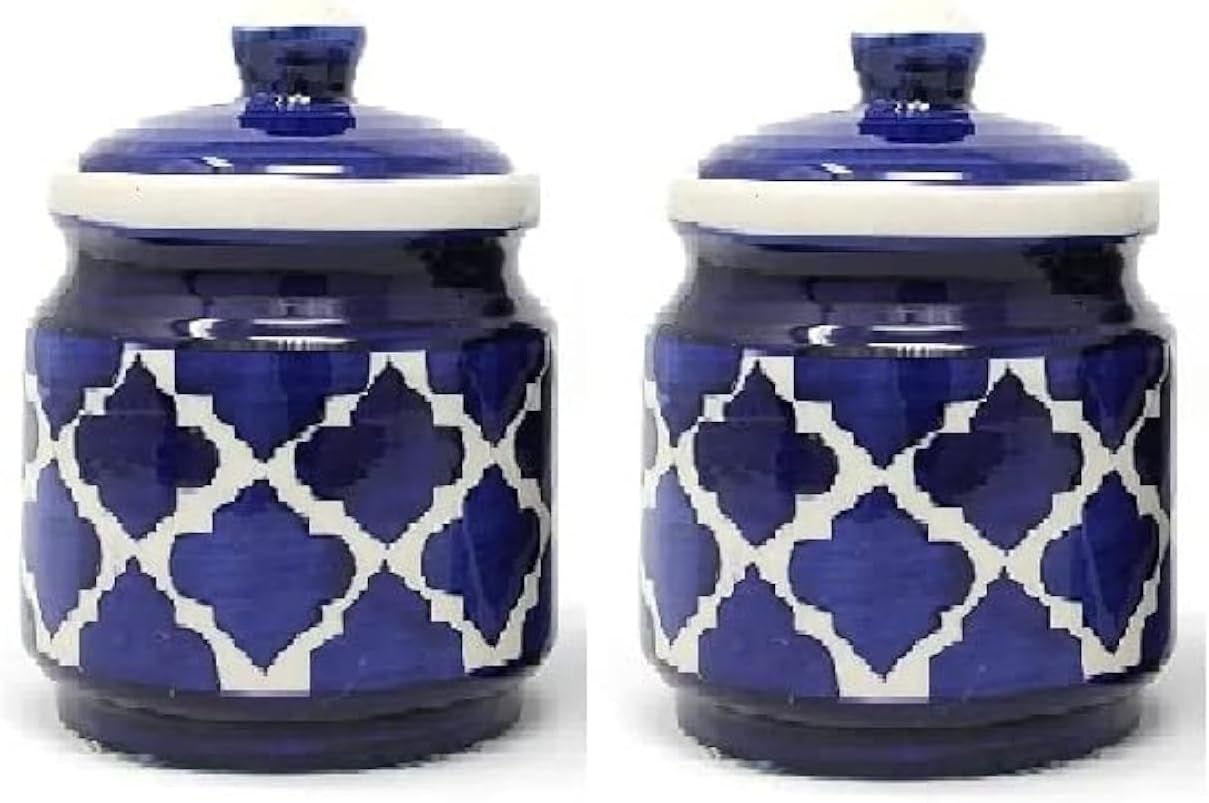 Buy SHIVOW UAE Black candy - 2 Pieces with lid Ceramic Pickle Jars ...