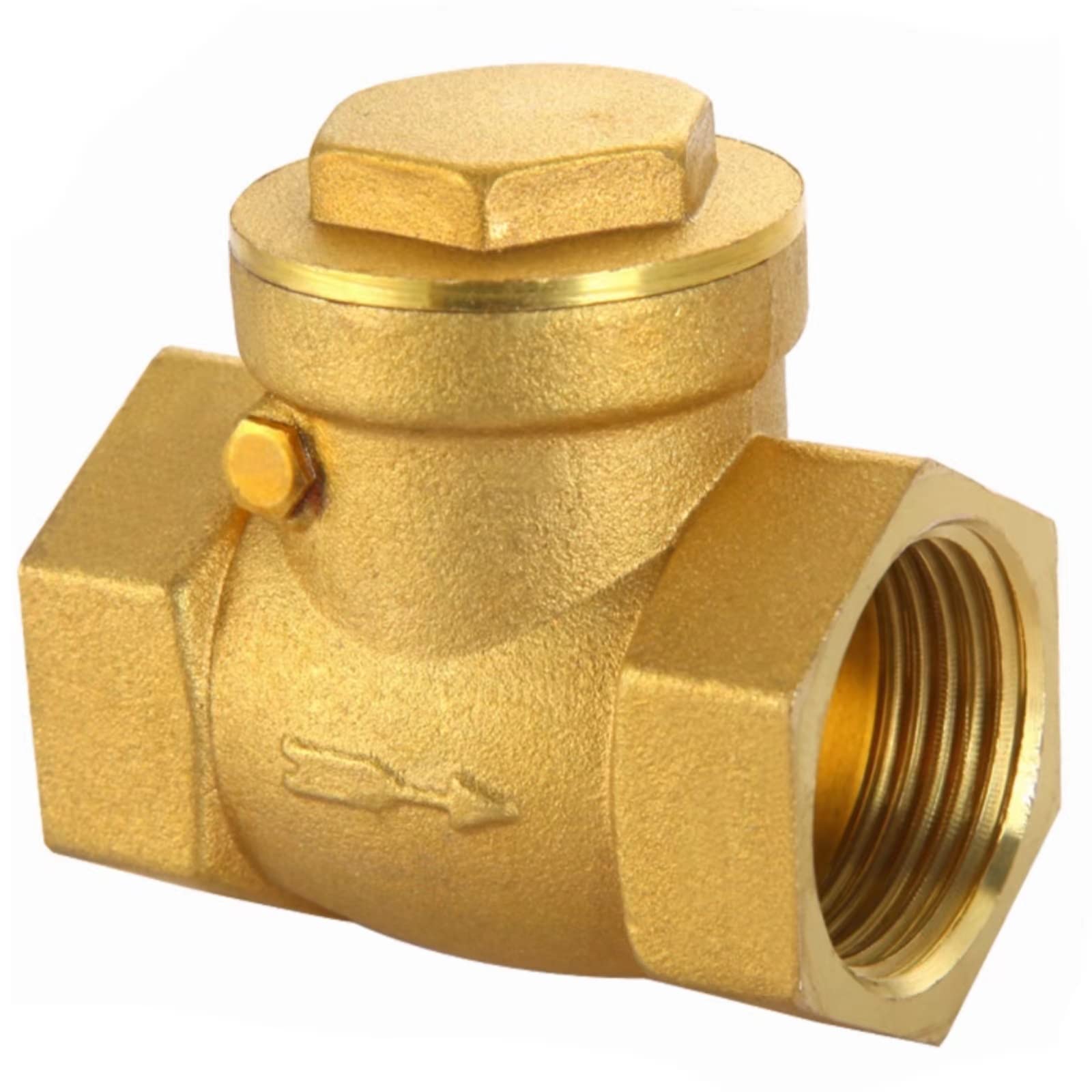 Buy LONGCO Brass Check Valve 1 NPT Female Non Return Lead Free Swing buy-longco-brass-check-valve-1-npt-female-non-return-lead-free-swing