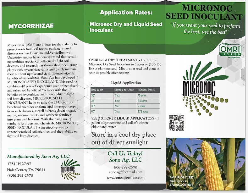 Micronoc Inoculante de semillas fertilizante orgánico para la salud del ...