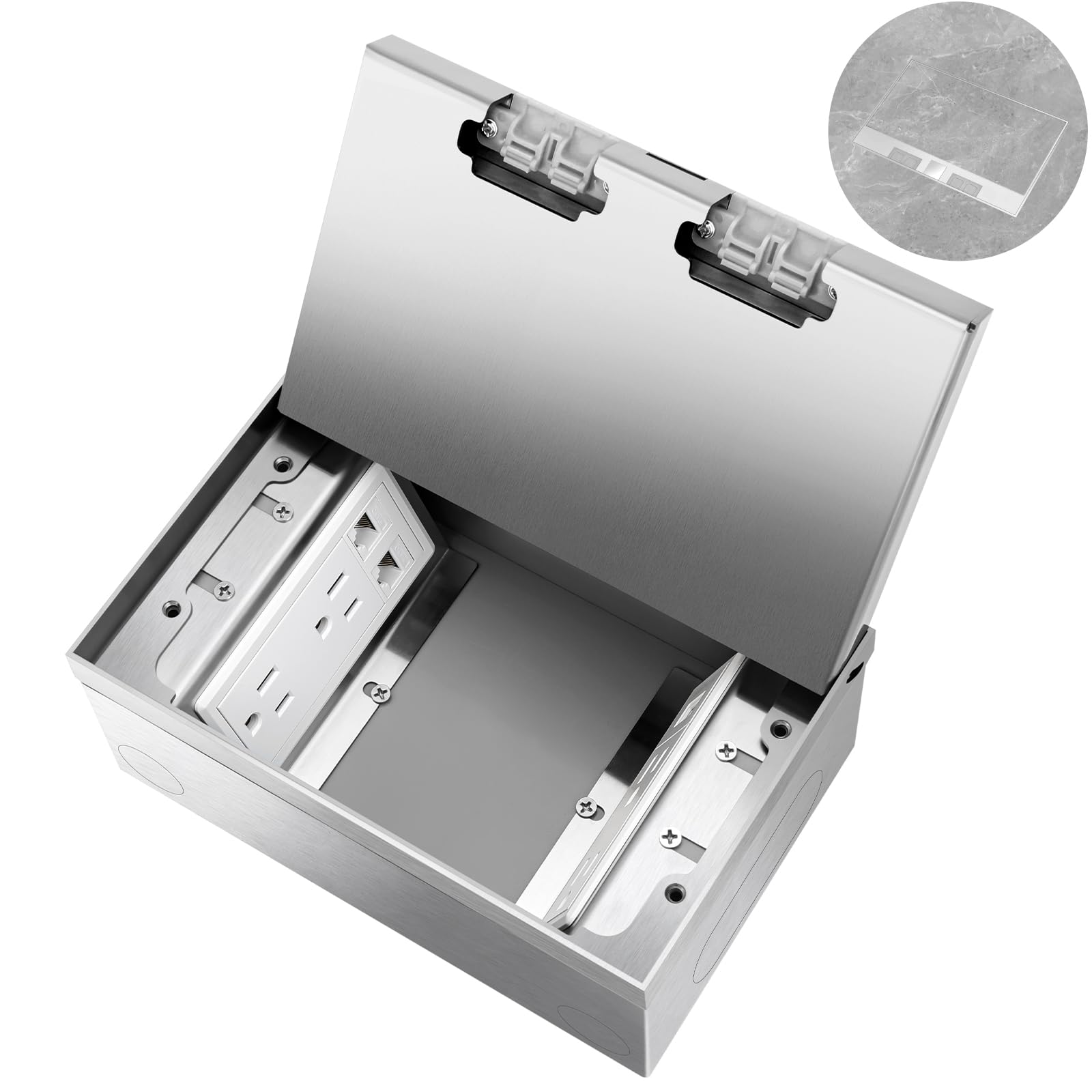 Recessed Floor Electrical Receptacle