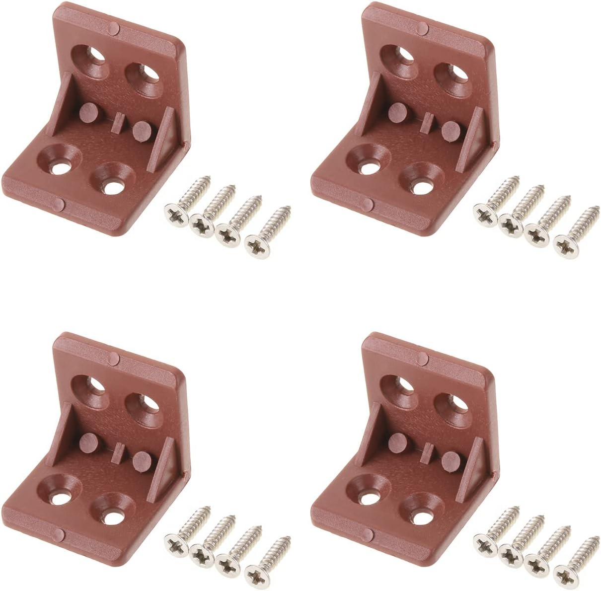 Amazon.com: Yinpecly Shelf Support Corner Brace 4 Hole Right Angle ...