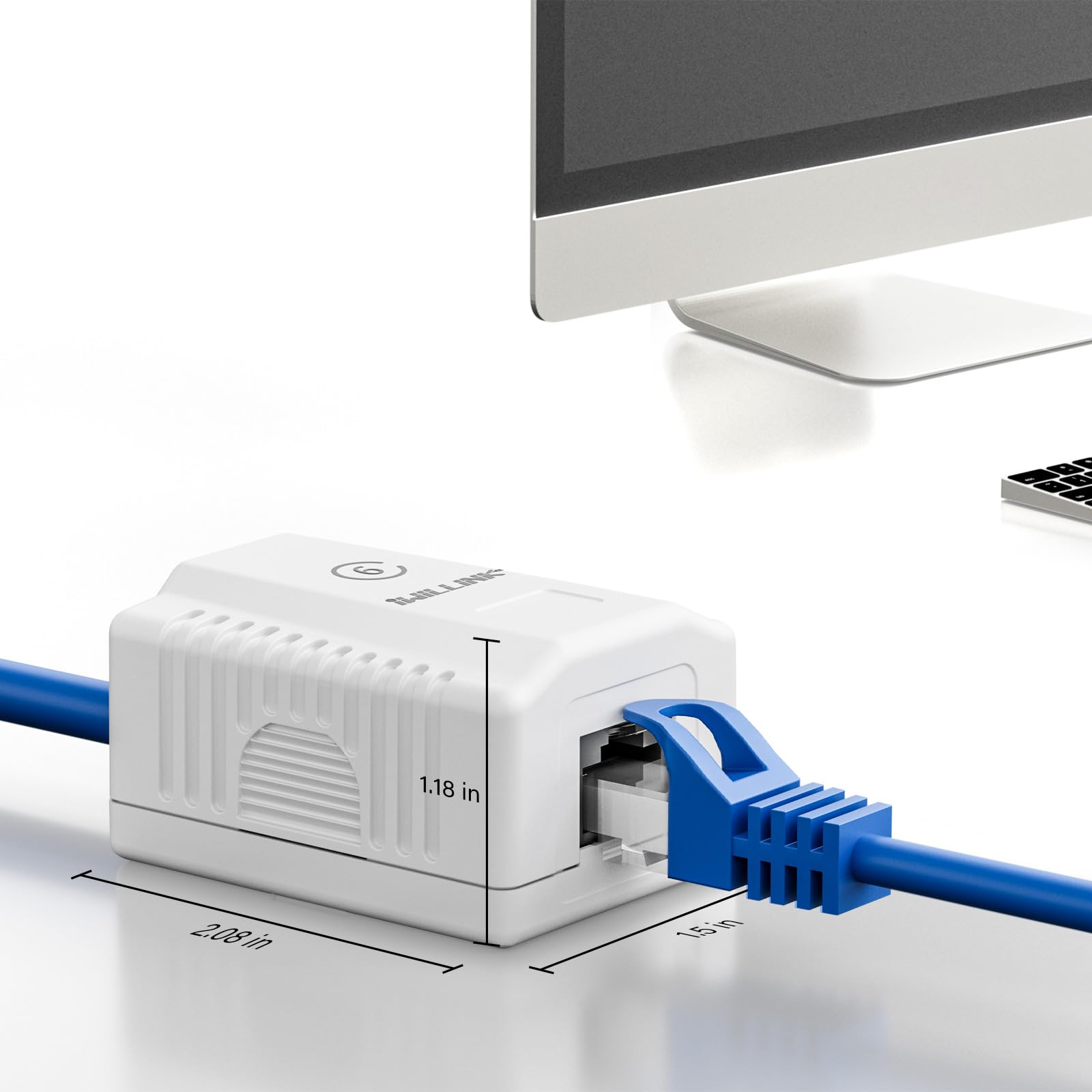 Snapklik.com : Iwillink Cat6 Ethernet Surface Mount Outlet Box