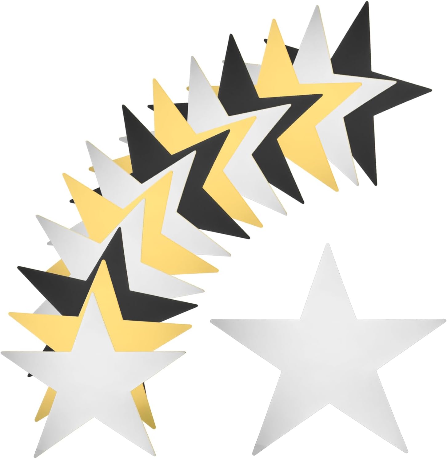 Amazon.com: MECCANIXITY 80Pcs Stars Cutouts Double Printed Paper Stars ...