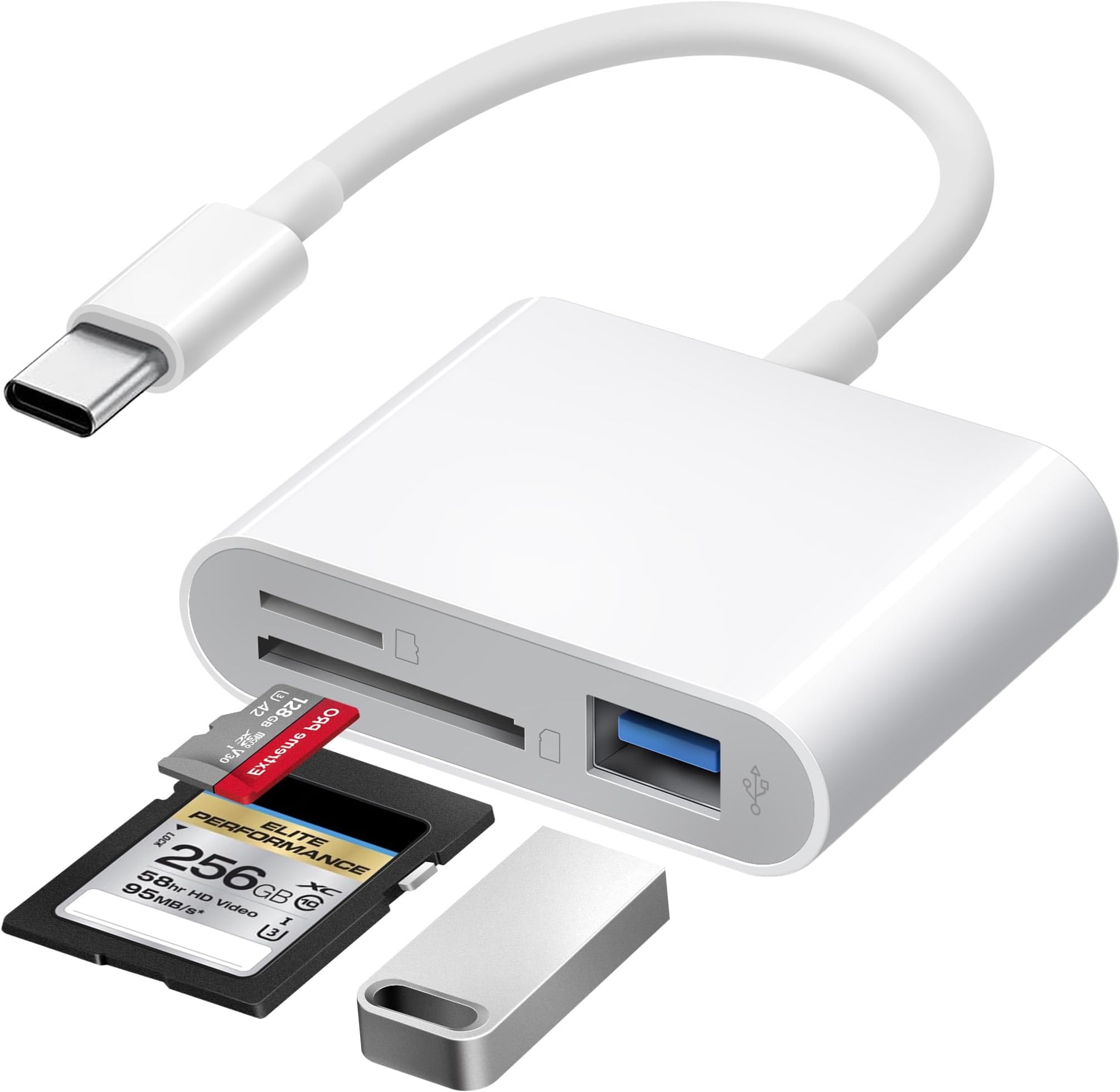 Amazon.com: SD Card Reader for iPhone USB C, USB-C to SD/TF Memory Card ...