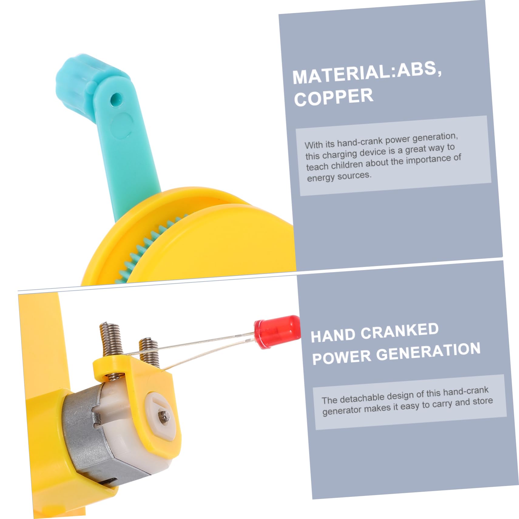 Mind Crank Diy Hand Crank Dc Generator Model Fan Kit Science Experiment ...