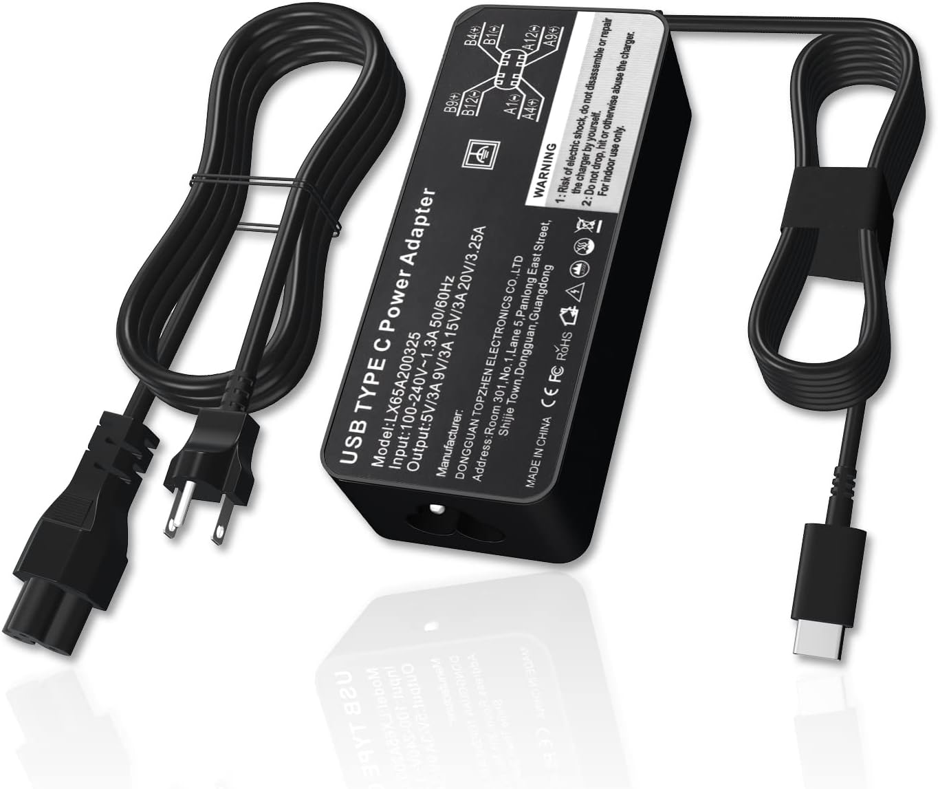 Amazon.com: Oanlxt 20V 3.25A 65W USB-C Charger for LG Gram 14" 15" 16 ...