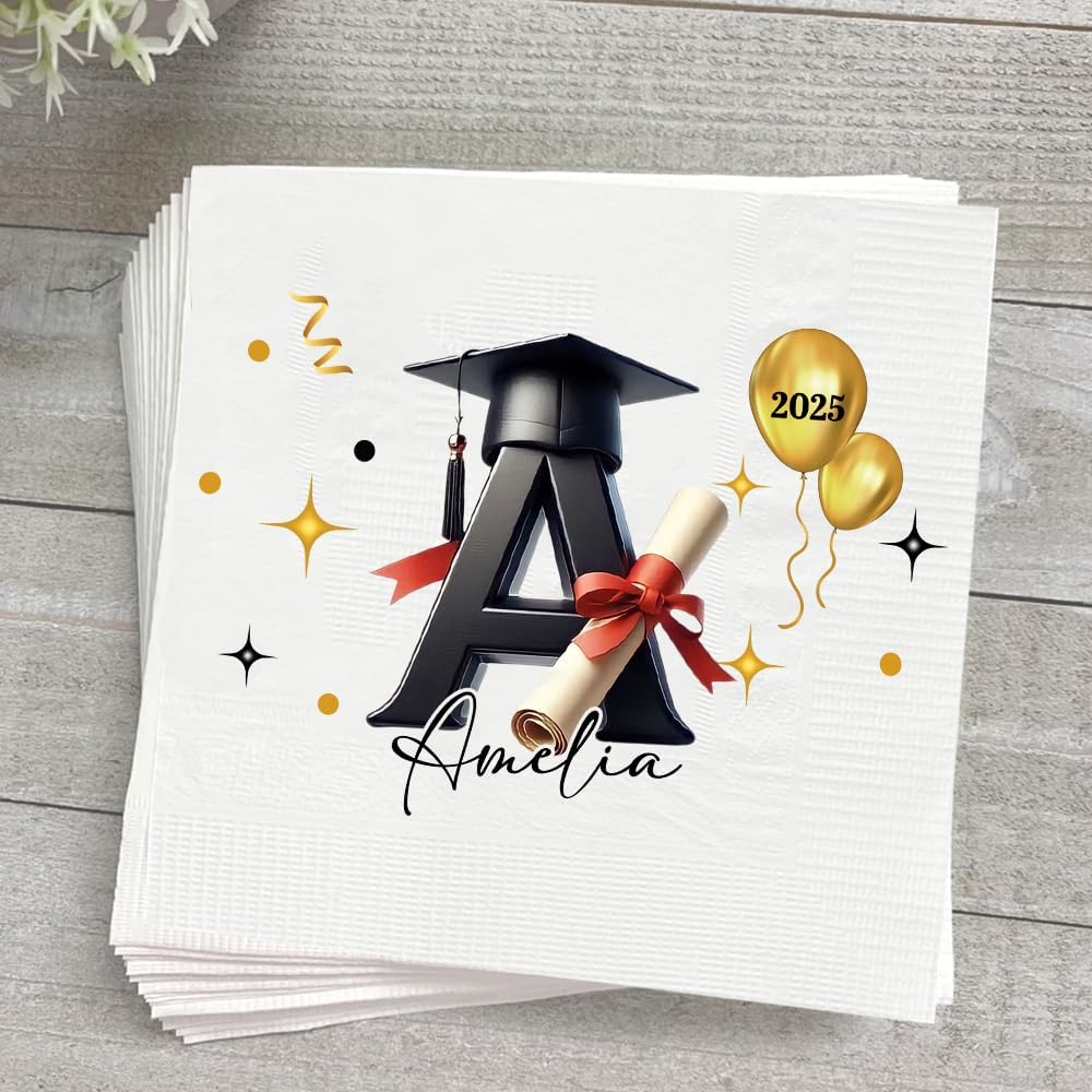 Amazon.com: Personalized Graduation Napkins, Class of 2025, Grad Party ...