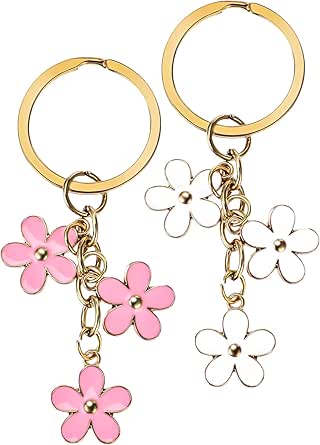Jeffdad 2Pcs Cute Keychains For Women, Small Keychain Charms for ...