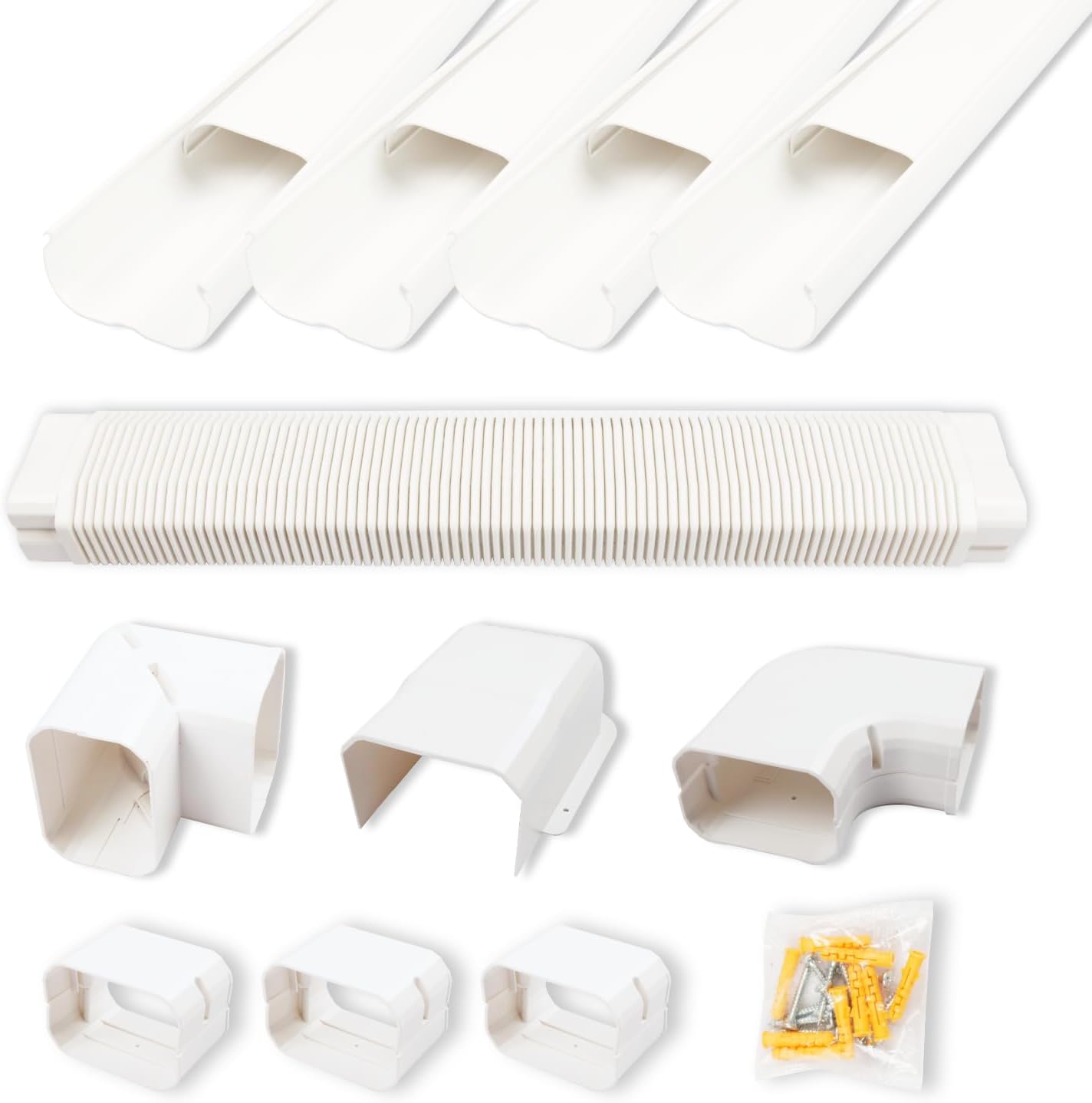 Amazon.com: DWALE 3" 17Ft PVC Decorative Line Set Cover Kit, Mini Split ...