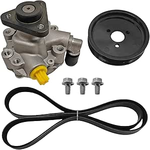 Amazon.com: Power Steering Pump & Pulley & Belt Fit for BMW 320i 323Ci ...
