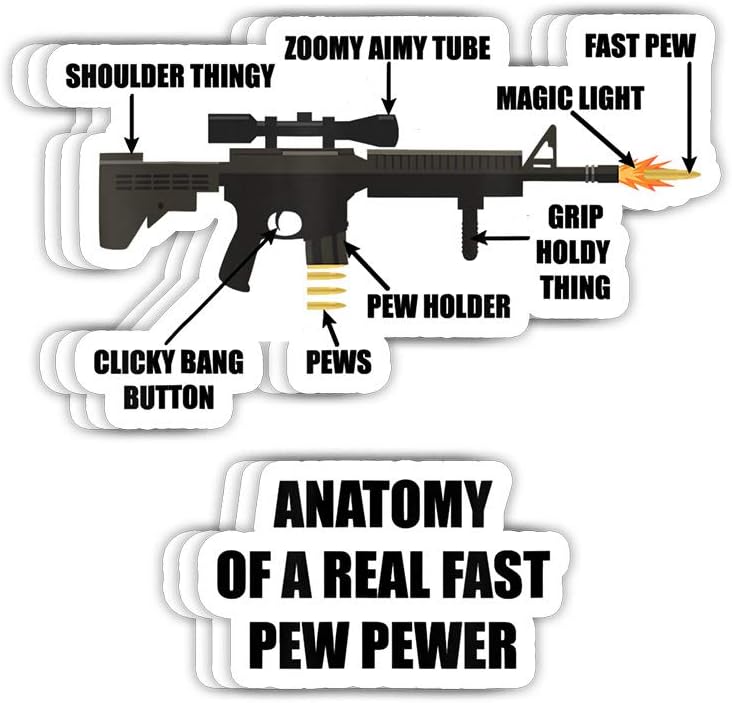 Amazon.com: Anatomy of a Real Fast Pew Pewer Rifle Gun Lovers Gift ...