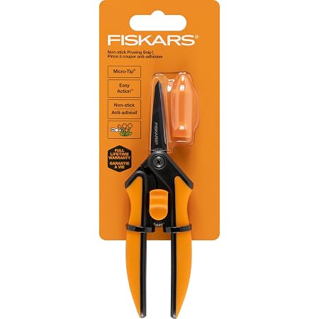 Amazon.com : Fiskars 99216935J Pruning Softouch Micro-Tip Snip, Non ...