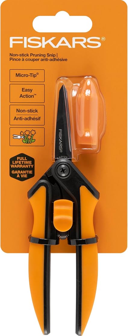 Fiskars Gardening Tools: Micro-Tip Pruning Shears, Non-Stick Precision ...