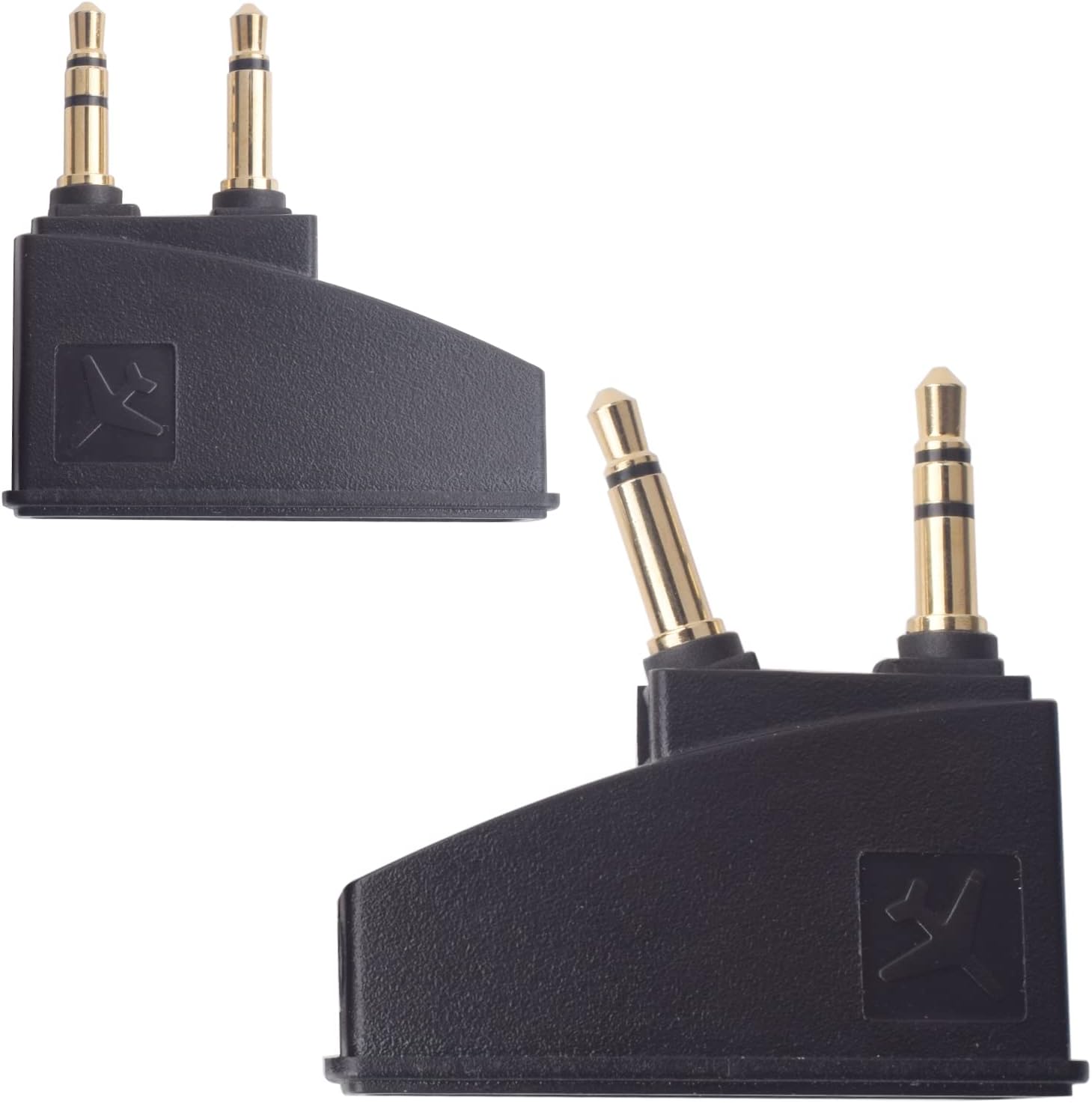 [2 Pack] T Tersely Gold Plated Flight Airplane Headphone Audio Adapter ...