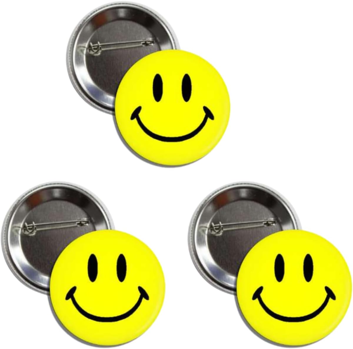Amazon.com: Smiley Face Classic Smile Yellow Button Pin Comedian's 2.25 ...