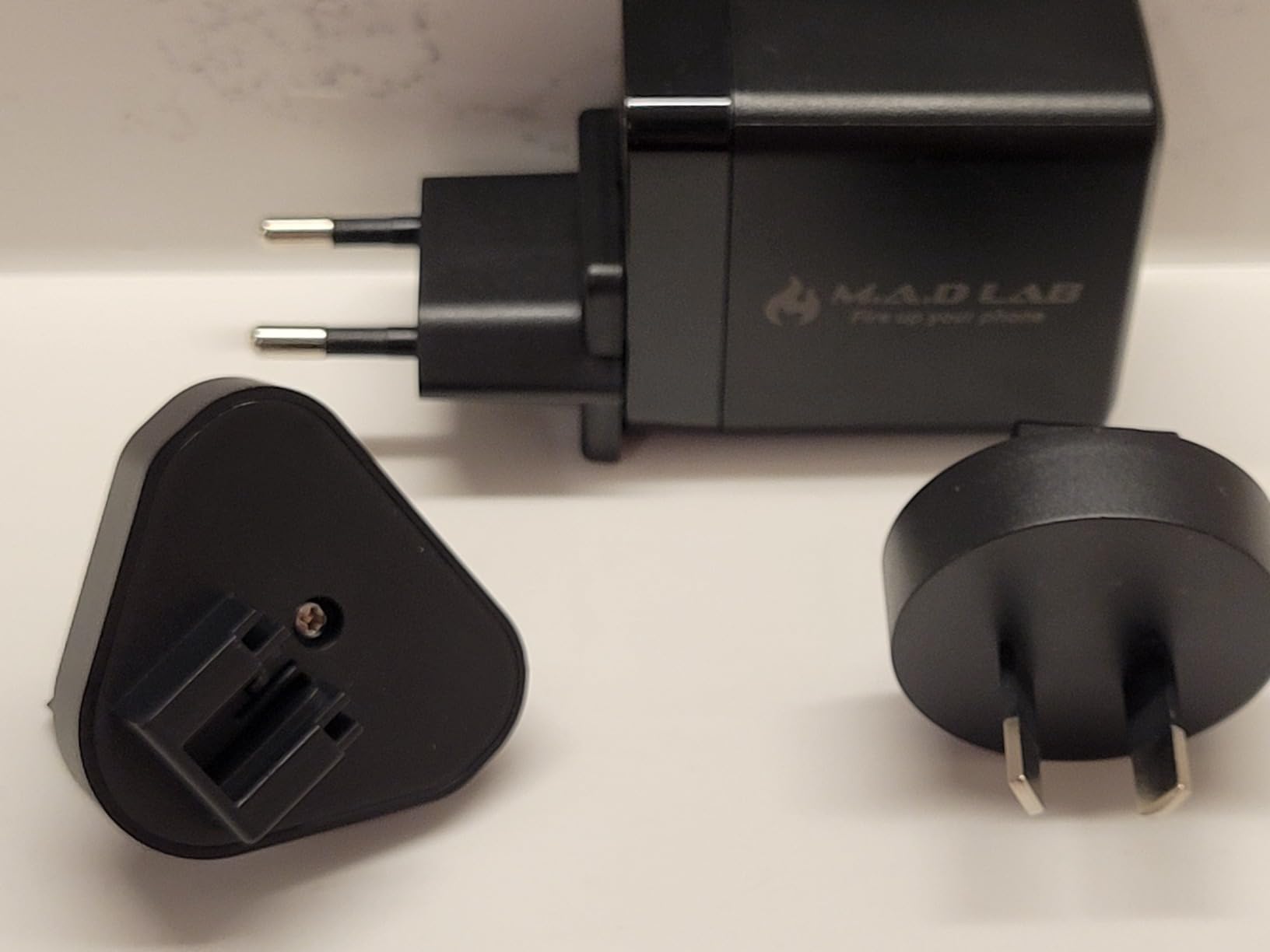 65W GaN 3 Port Wall Charger (Swappable Plugs) - M.A.D Lab