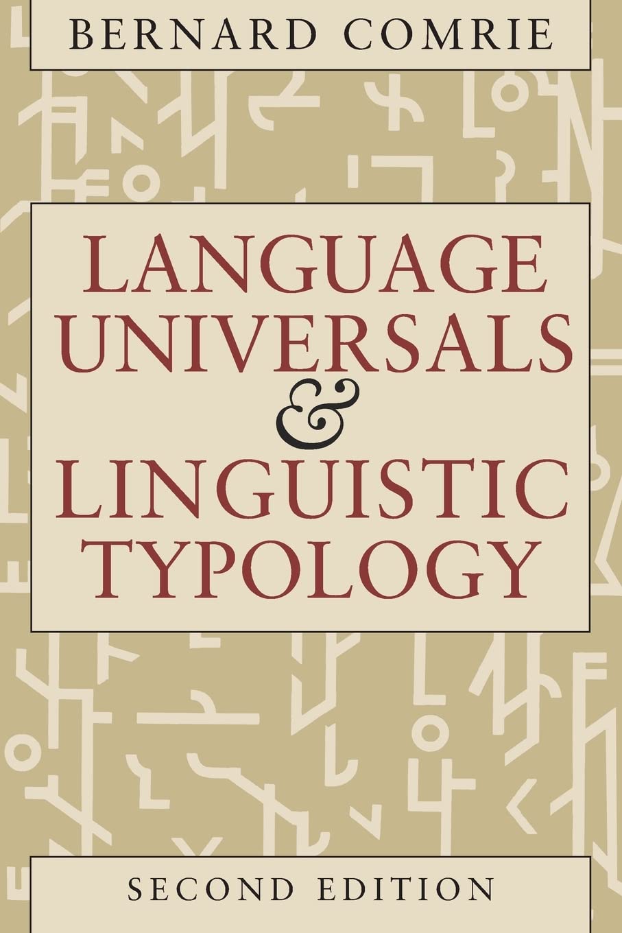 Language Universals and Linguistic Typology: Syntax and Morphology ...