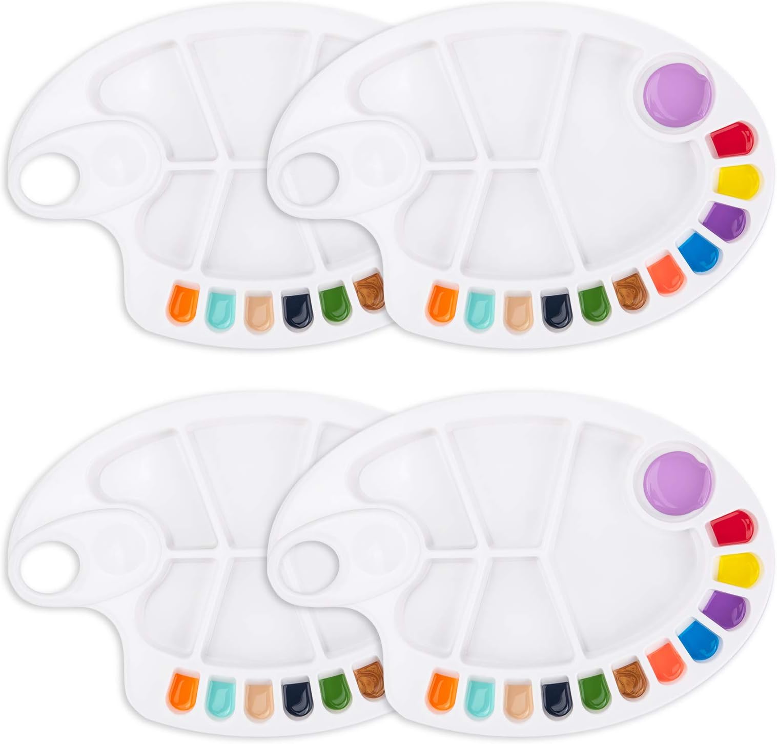 Amazon.com: Artlicious Paint Palette - Plastic Paint Tray Palettes for ...