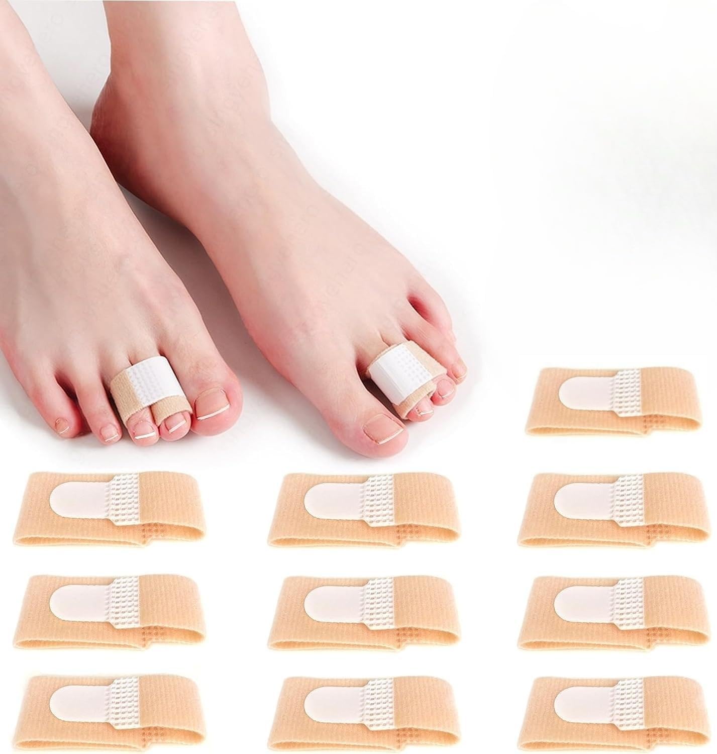 ZenToes Broken Toe Wraps 4 Pack Cushioned Bandages Hammer Toe Separator ...