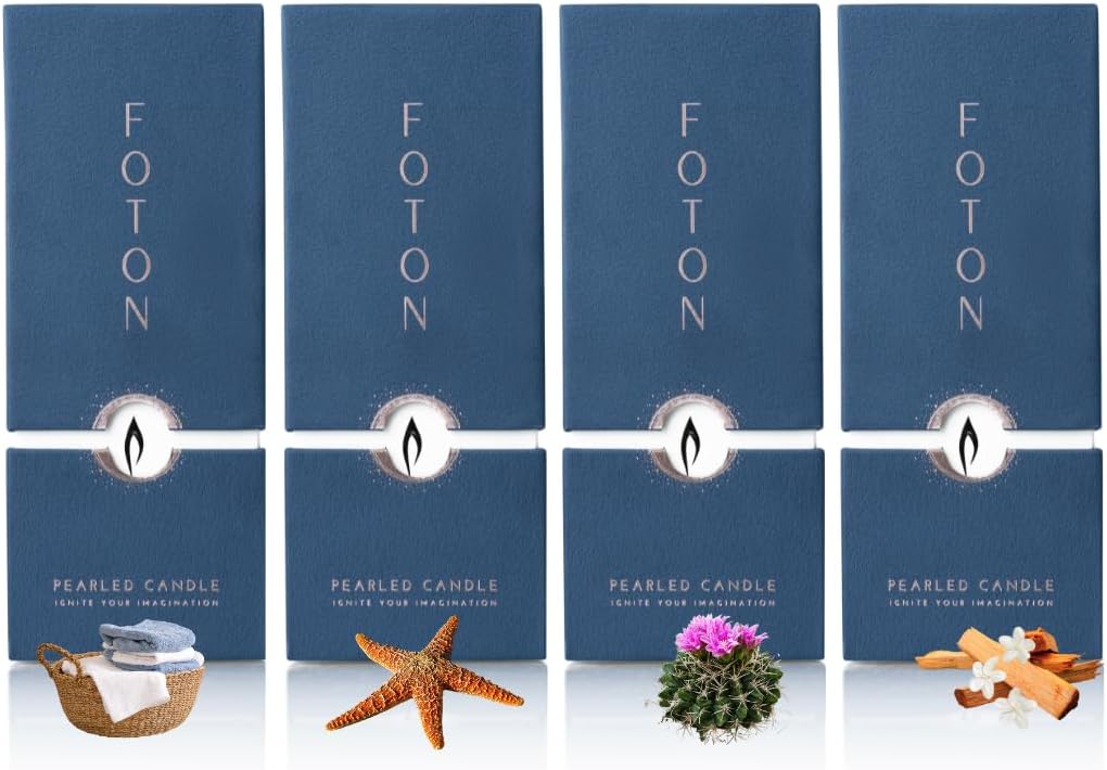 Amazon.com: Foton Pearled Candle Bestsellers Gift Scented Bundle 18oz 4 ...