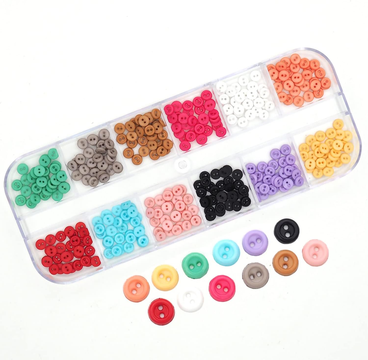 Amazon.com: Riley Blake Cute Little Buttons Assortment 300/Pkg-1/4 ...