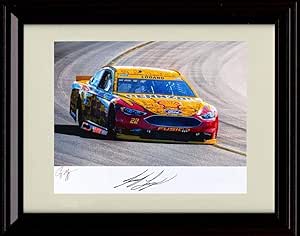 Amazon.com: Joey Logano Autograph Replica Print - Car - Framed Print ...