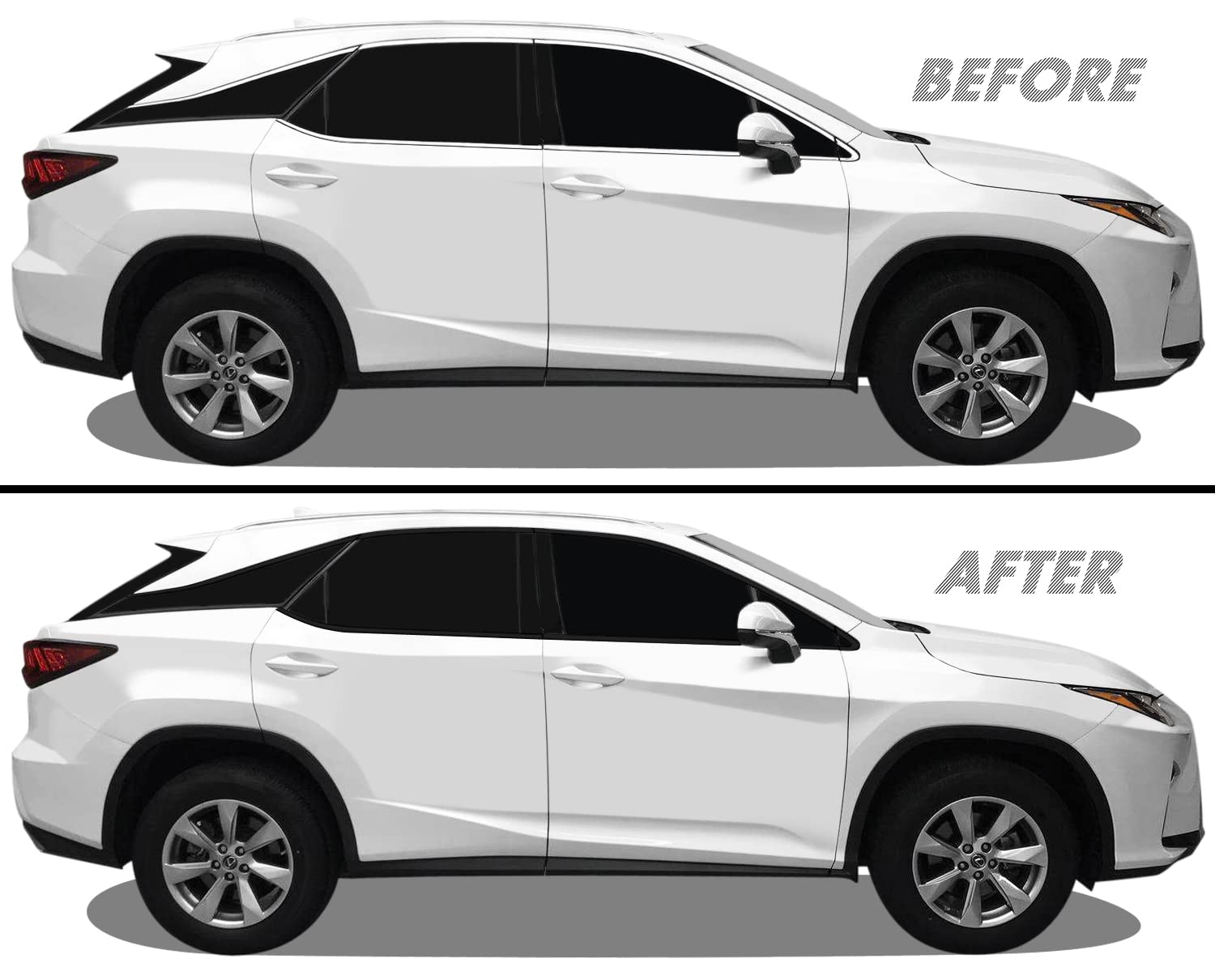 Amazon.com: Chrome Delete Blackout Vinyl Overlay for 2016-2021 Lexus RX ...