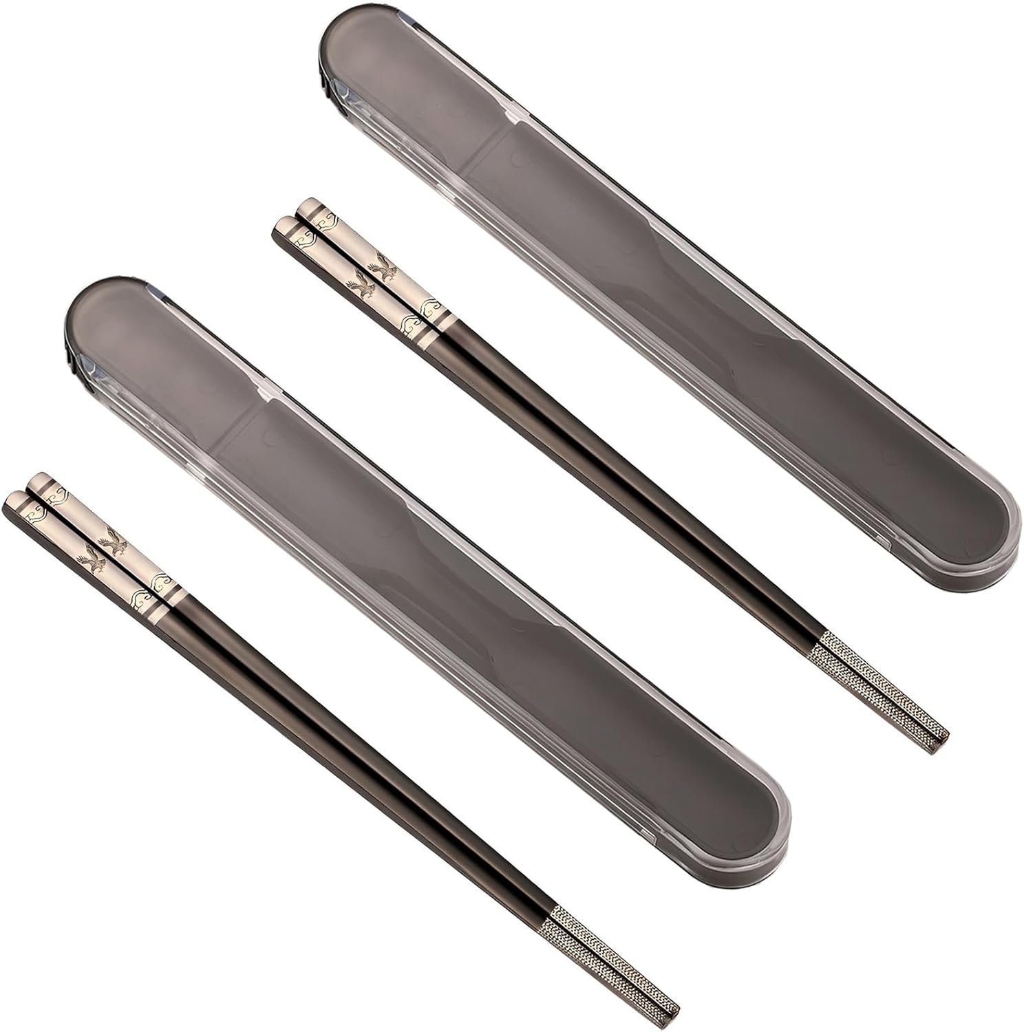Amazon.com: Portable Chopsticks with Pull Design Case, Reusable Metal ...