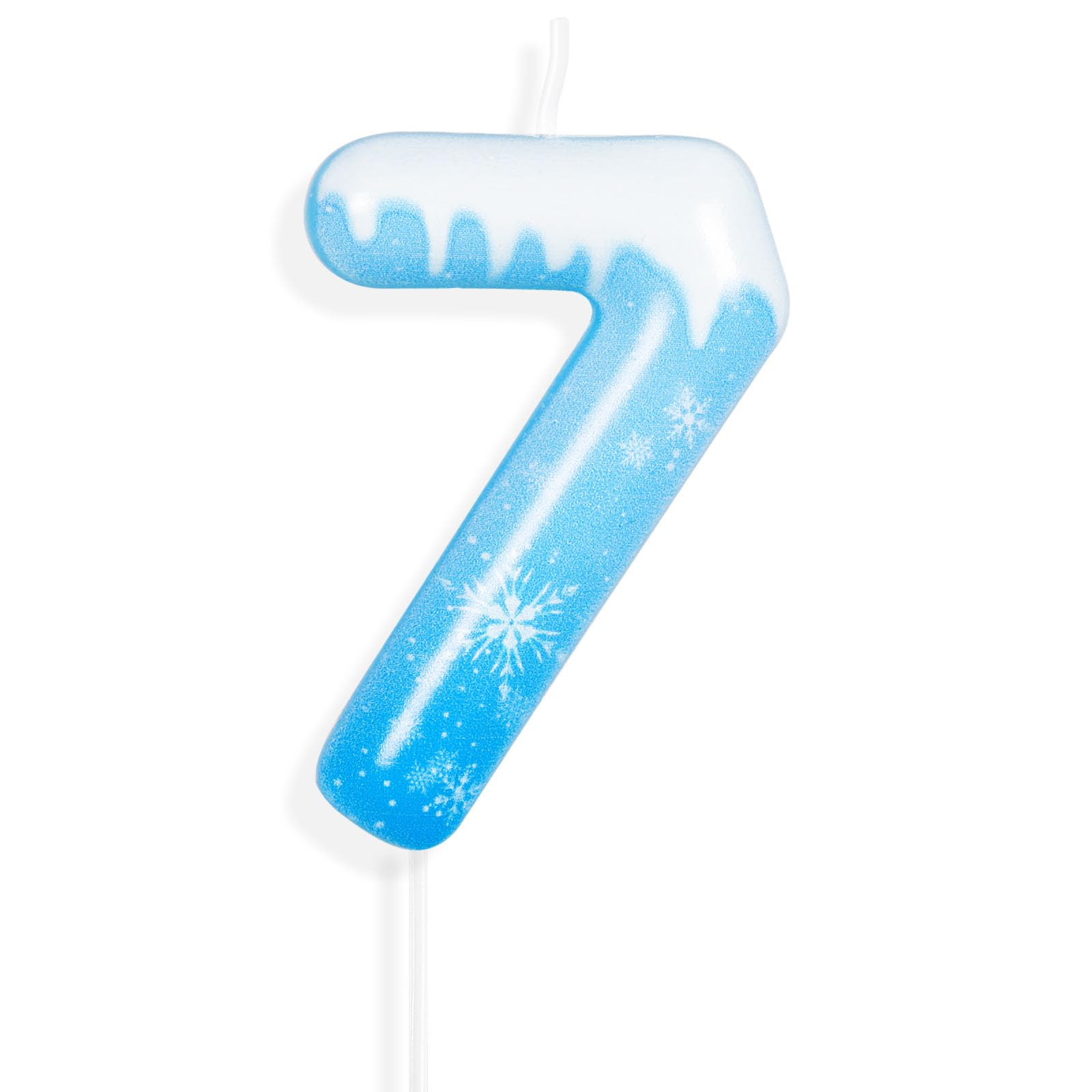 Amazon.com: Hongplus White Frozen Snow Themed Birthday Candles ...