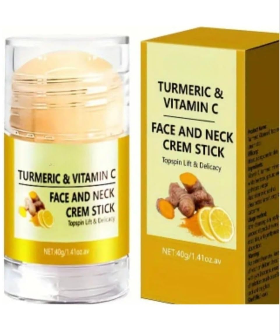 Amazon.com: Turmeric & Vitamin C Face And Neck Cream Stick on the Go ...