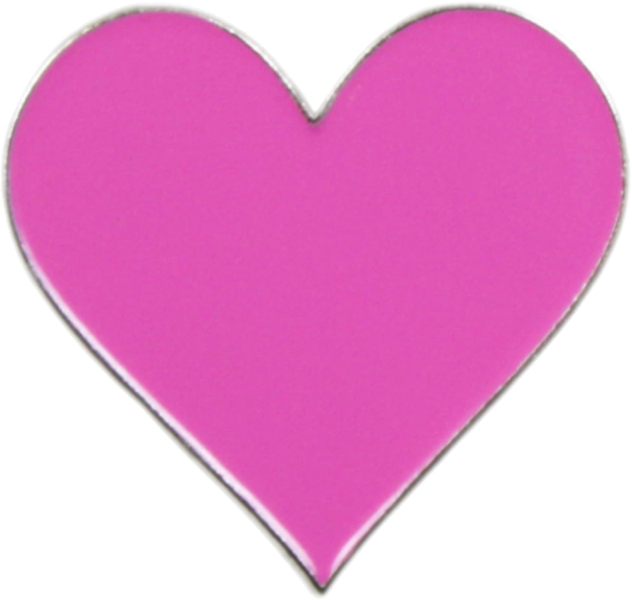 Amazon.com: Hot Pink Heart - 1" Enamel Pin : Clothing, Shoes & Jewelry