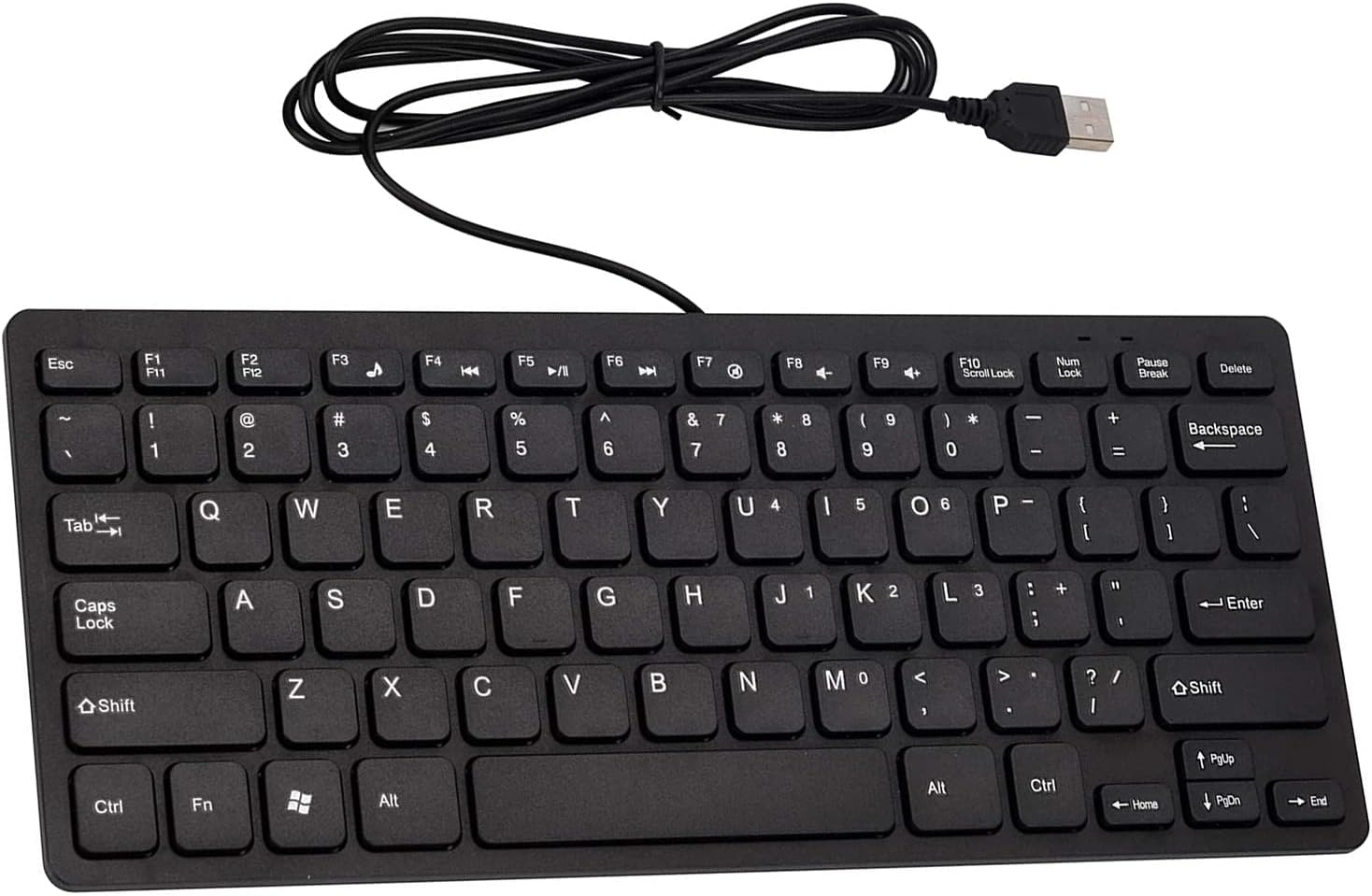 USB Wired Mini Keyboard, Slim Ergonomic Keyboard Small Compact Simple ...