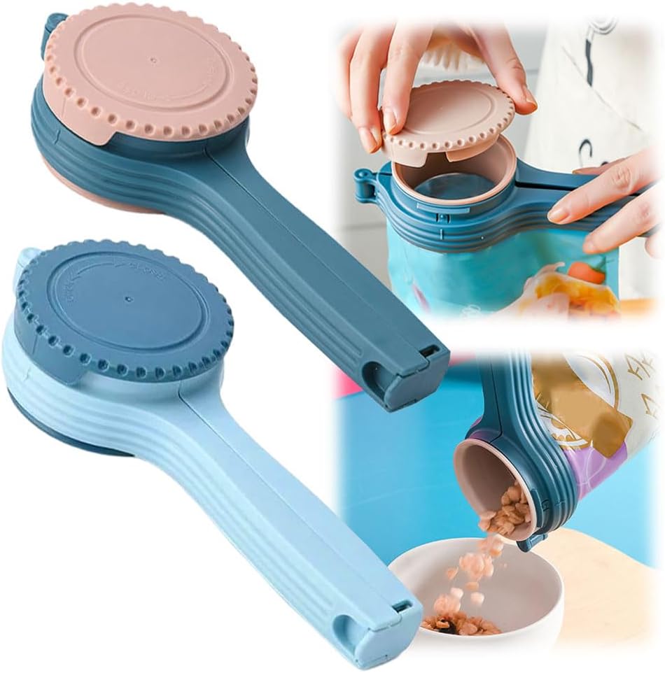 Amazon.com: Yvey Food Clip Set with Pour Spout, 4PCS Chip Bag Clips ...