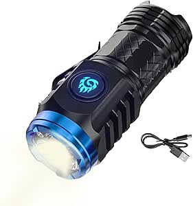 Amazon.co.jp: High Lumen Mini Flashlight, 20W Mini Flashlight, Ultra ...