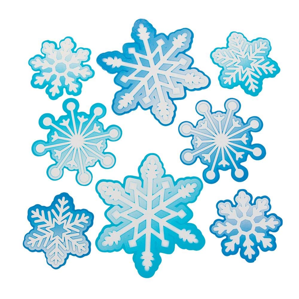 Amazon.com: Fun Express Snowflake Classroom Cardstock Cutouts - 3-6 ...