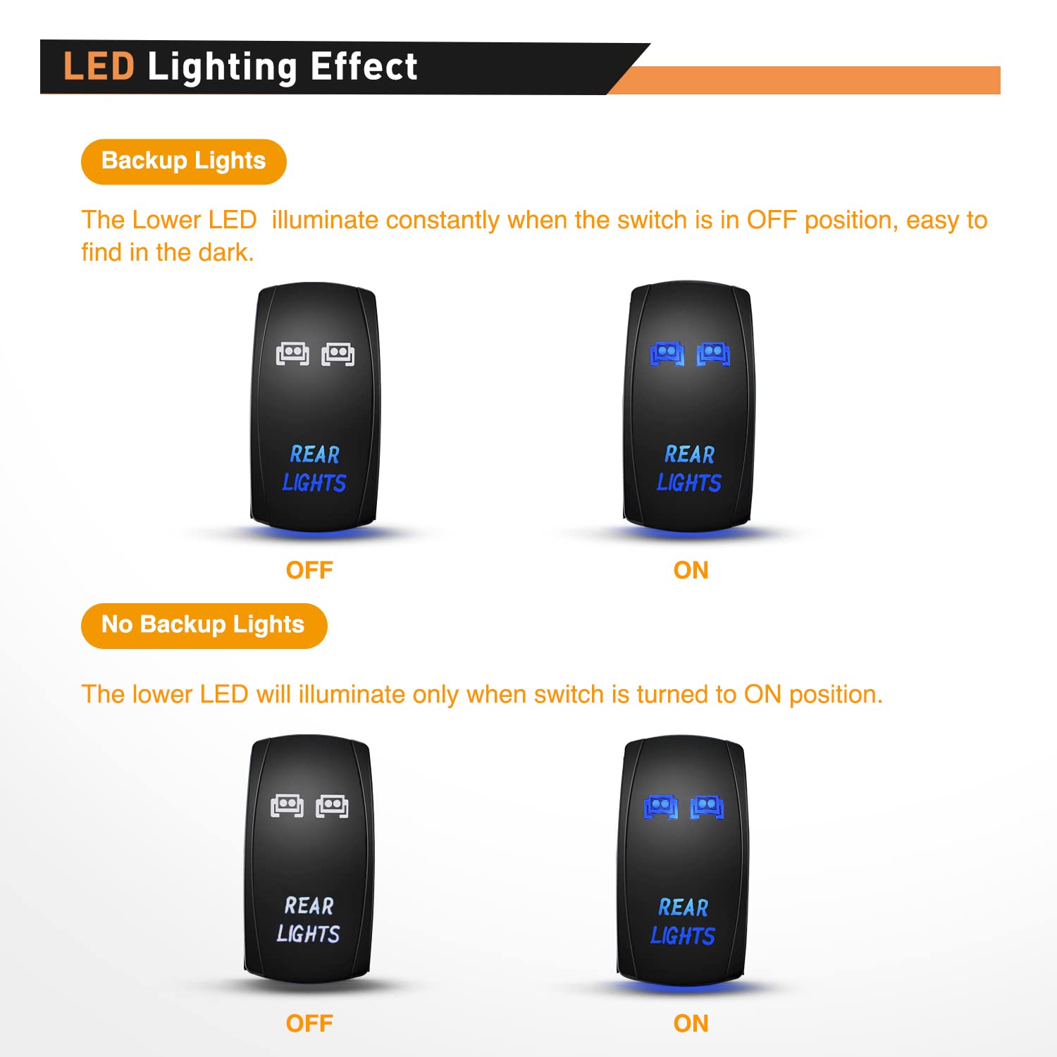 Snapklik.com : GOOACC Rear Lights Rocker Switch Led Light Bar Switch ...