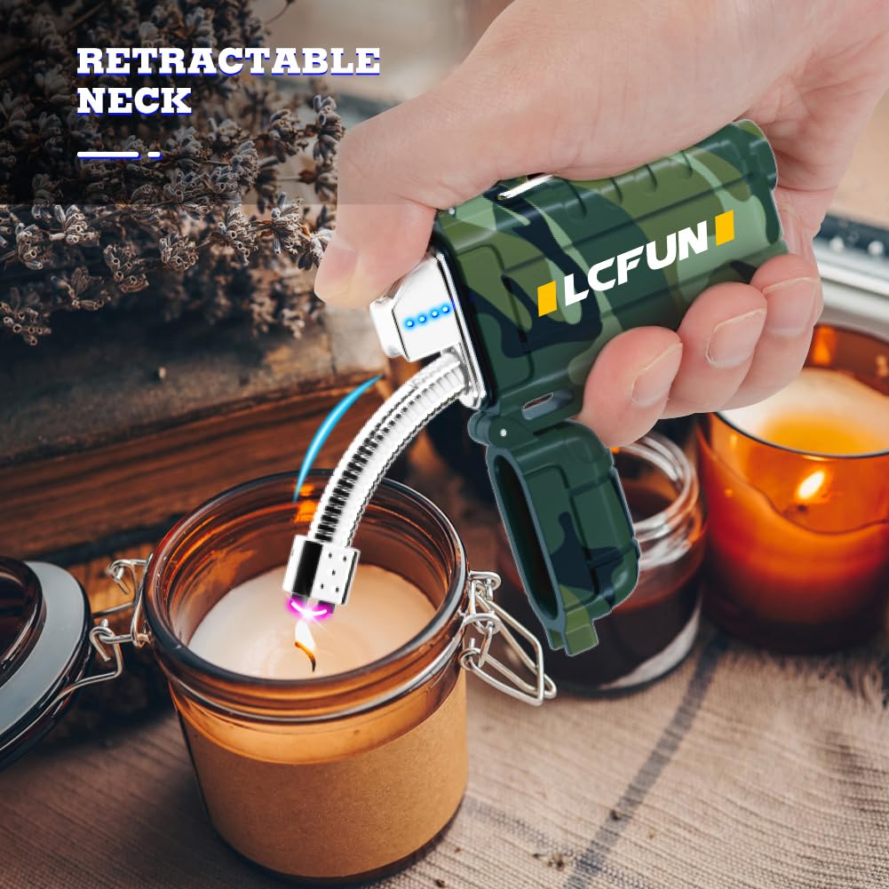 Snapklik.com : LcFun Electric Lighter Rechargeable Arc Lighter 360 ...