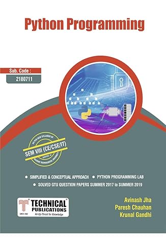 Python Programming for GTU University (VIII- CSE/IT- 2180711) eBook ...